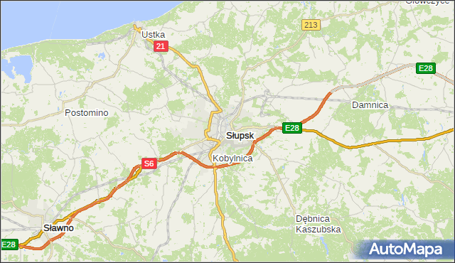 Gmina Słupsk, powiat Słupsk, województwo pomorskie na mapie Targeo