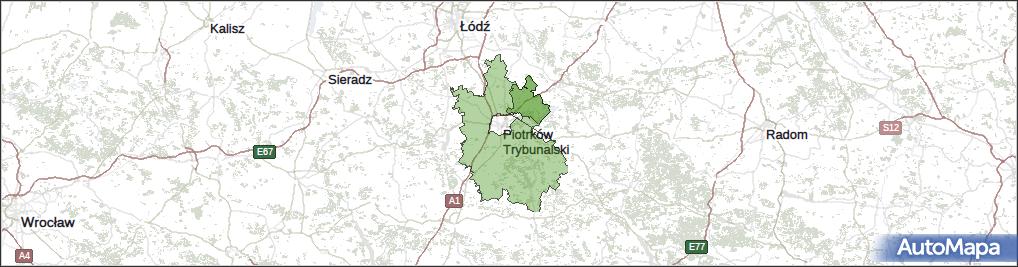 Gmina Wolbórz, powiat piotrkowski, województwo łódzkie na mapie Targeo Gmina Wolbórz, powiat piotrkowski, województwo łódzkie na mapie Targeo