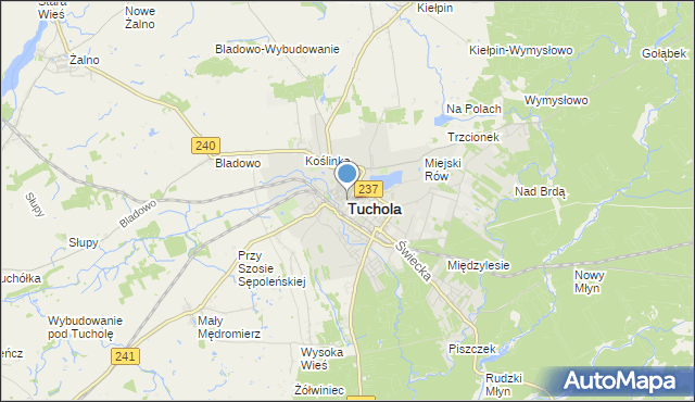 Mapa Tuchola, Tuchola na mapie Targeo