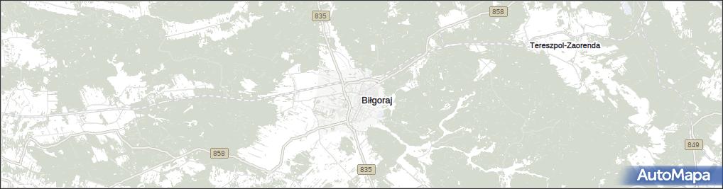 mapa Biłgoraj, Biłgoraj na mapie Targeo