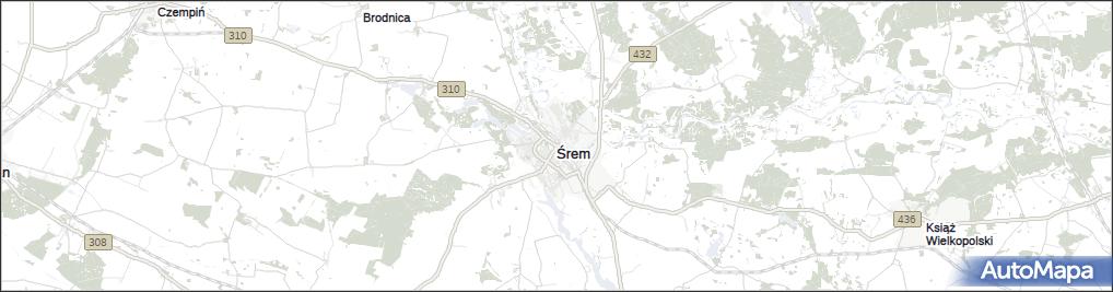 mapa Śrem, Śrem na mapie Targeo