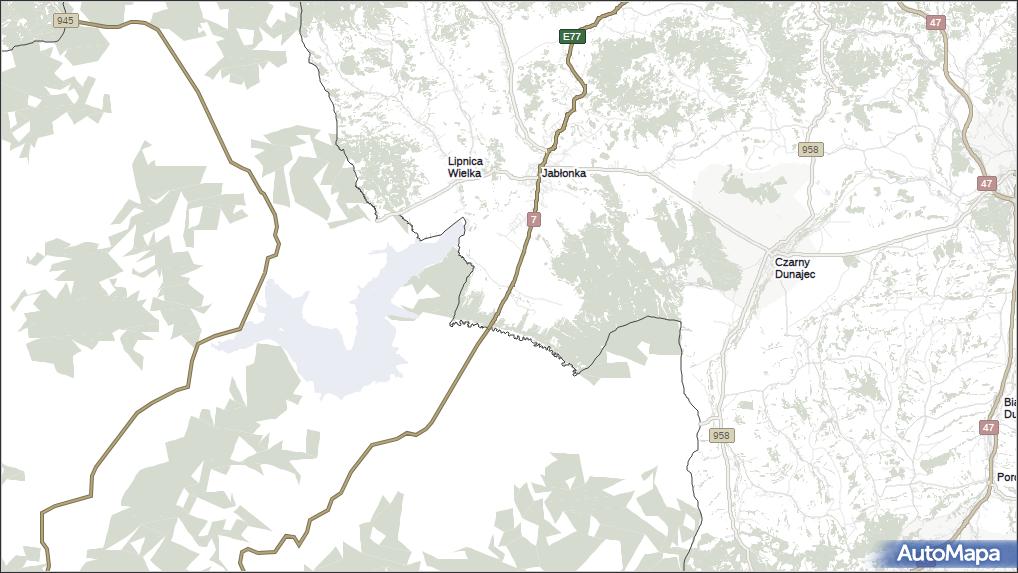 mapa Chyżne, Chyżne na mapie Targeo