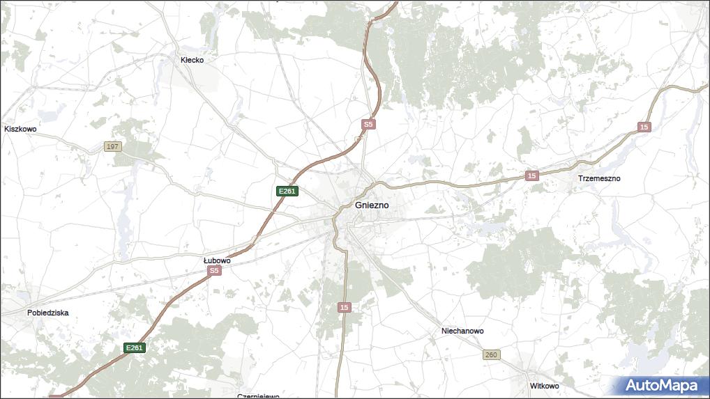 Mapa Gniezna, Gniezno na mapie Targeo