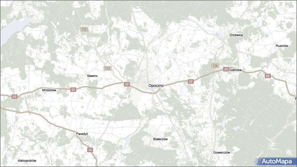 Mapa Opoczno, Opoczno na mapie Targeo
