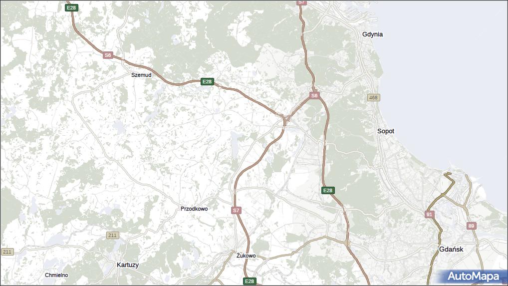 mapa Tuchom, Tuchom na mapie Targeo